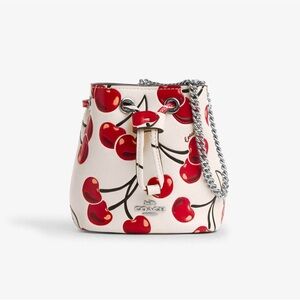 Coach | Bags | Coach Drawstring Wristlet With Cherry Print | Poshmark